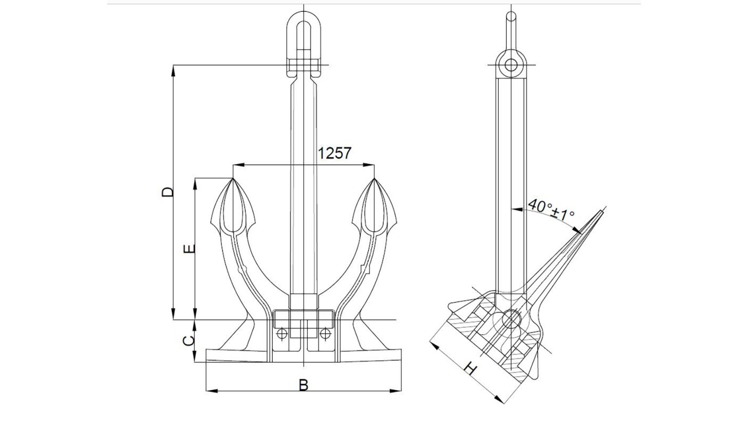 JIS Stockless Anchor - Petromarine Engineering